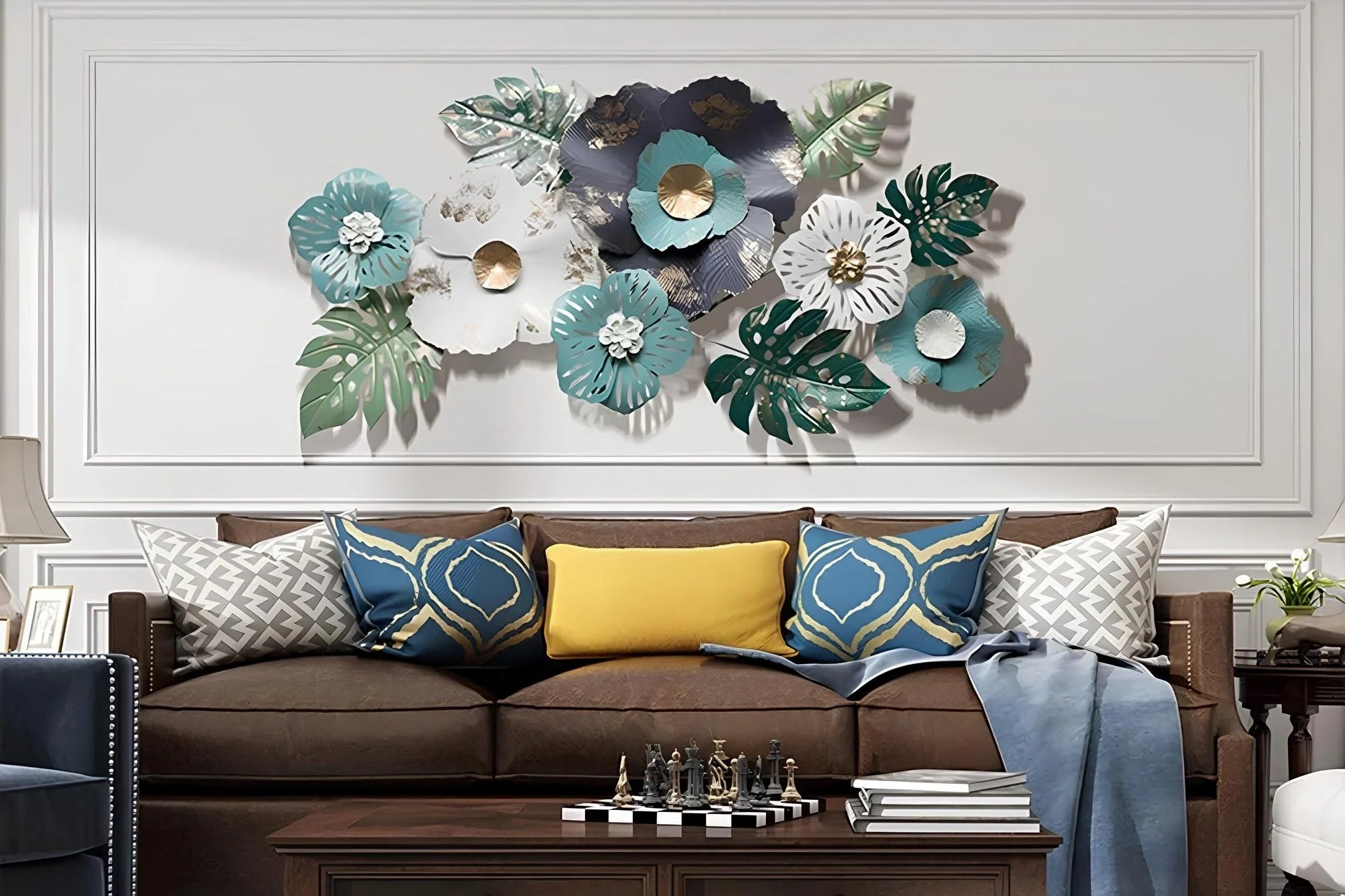 Flower Metal Wall Decor: Elegant Art for Modern Home Interiors