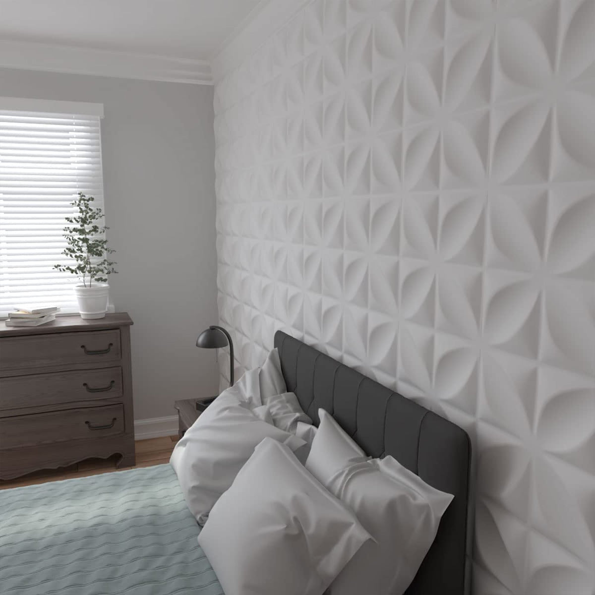 Flower 3D PVC Wall Panel | Premium Materials | Best Home Decor
