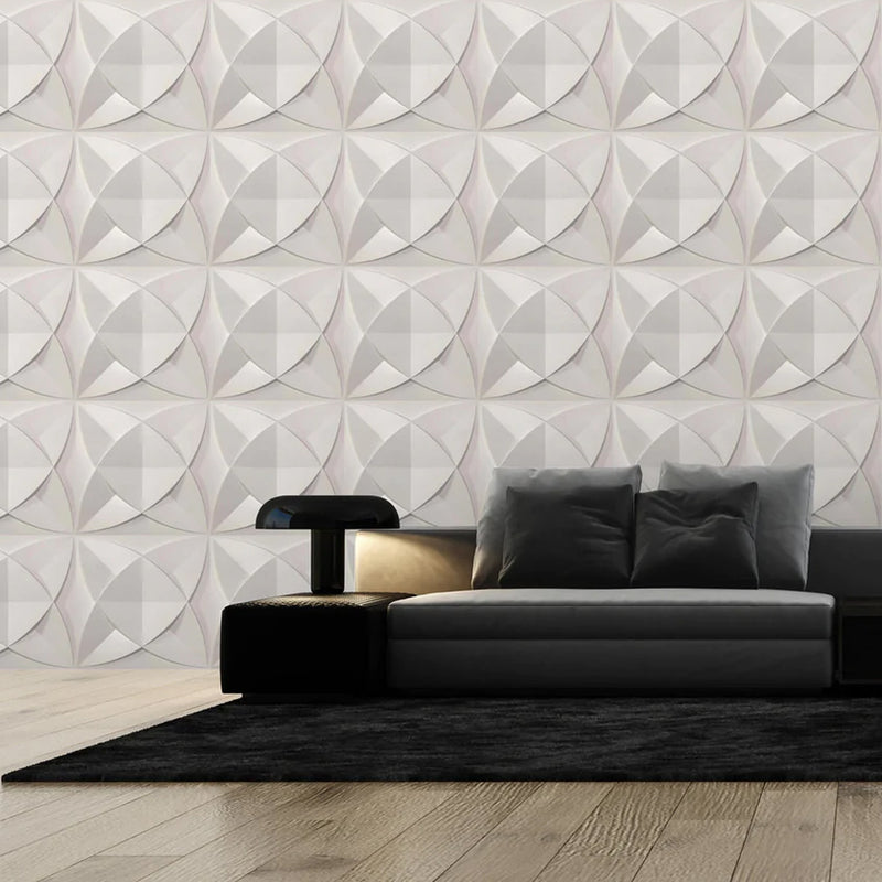 Flower Circle 3D PVC Wall Panel | Premium Materials | Best Home Decor