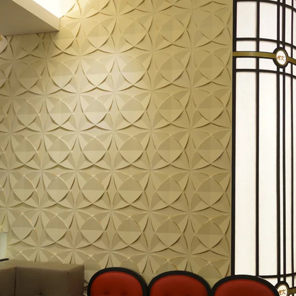 Flower Circle 3D PVC Wall Panel | Premium Materials | Best Home Decor