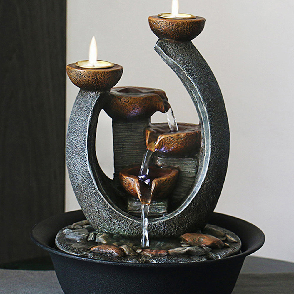 Indoor Candle Water Fountain | Premium Materials | Best Gift Choice
