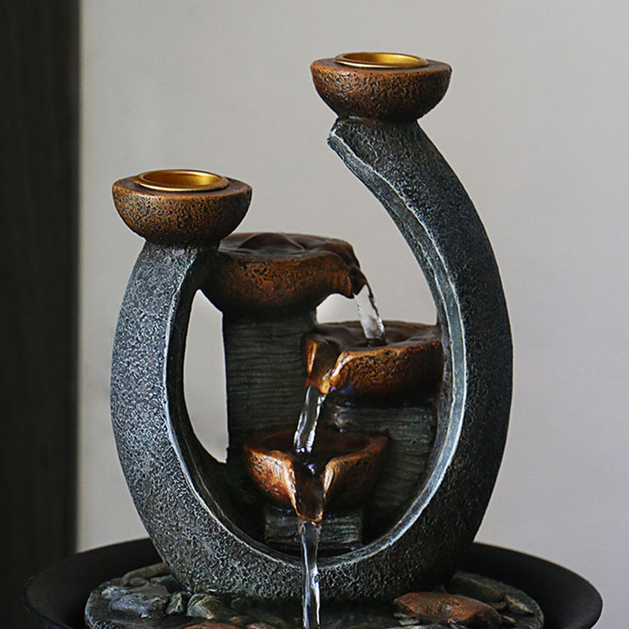 Indoor Candle Water Fountain | Premium Materials | Best Gift Choice
