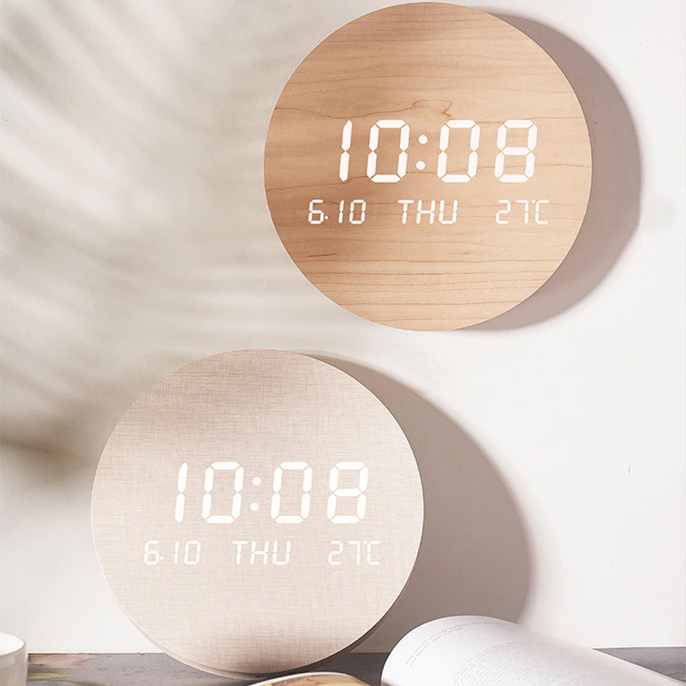 Wooden Aura LED Wall Clock | Premium Materials | Best Gift Choice